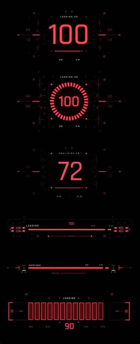 潮流炫酷未来科幻赛博朋克hud元素ui界面设计ae预设脚本插件素材 淘宝网 花瓣网