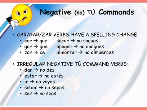 Familiar Informaltú Commands Ppt Descargar