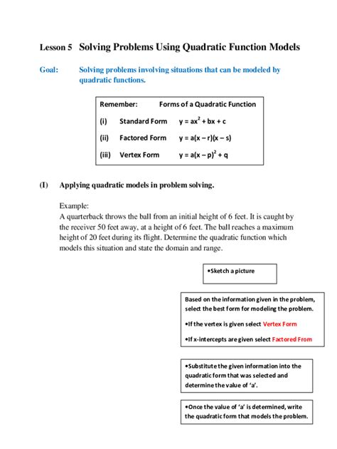 Fillable Online Applications Of Quadratic Functionsck 12 Foundation Fax Email Print Pdffiller