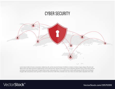 Shield On Internet Hacker Background Royalty Free Vector