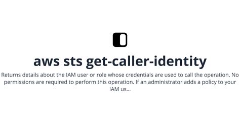Aws Sts Get Caller Identity Fig