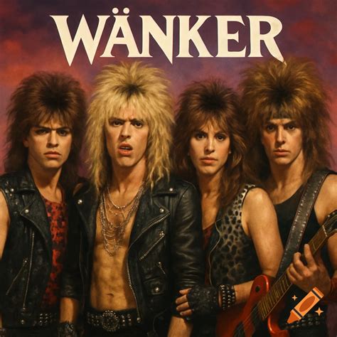 Glam Metal Band Wänker On An 80s Album Cover On Craiyon