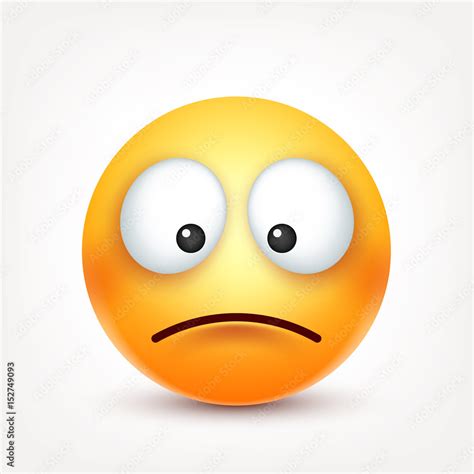 Smileysad Emoticon Yellow Face With Emotions Facial Expression 3d