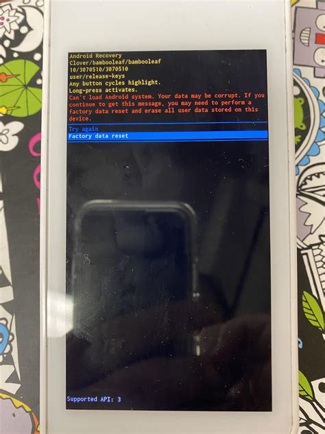 Handheld Os Crashed Cant Get Anything Other Than This Screen Rcloverpos
