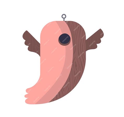 Premium Vector Decorative Bird Handmade House Home For Wildlife Character Poultry Isolated On