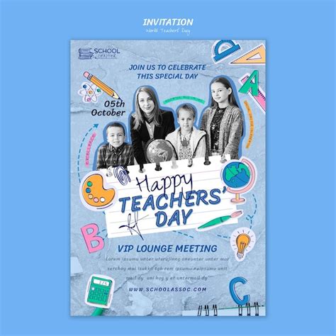 World Teachers Day Template Design Free Psd