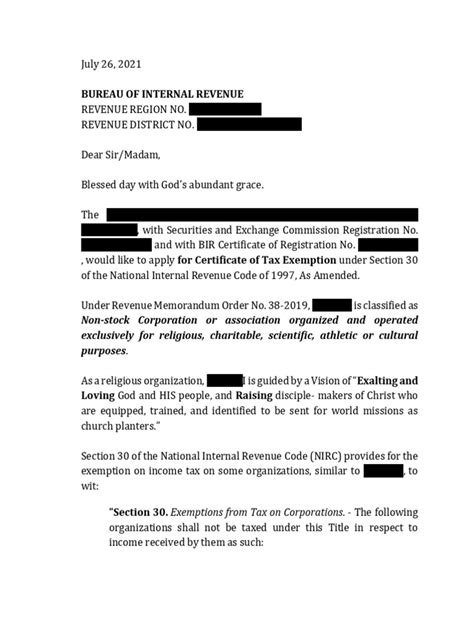 Letter Request For Income Tax Exemption Download Free Pdf Affidavit