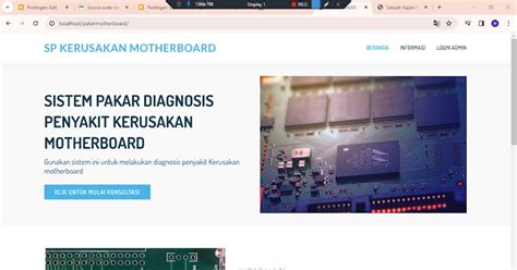 Source Code Sistem Pakar Diagnosa Kerusakan Motherboard Pada Komputer Metode Forward Chaining