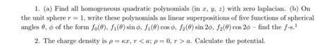 Solved 1 A Find All Homogeneous Quadratic Polynomials In