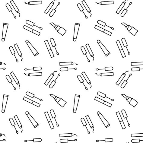 Premium Vector Seamless Vector Repeating Pattern Of Various Cosmetics
