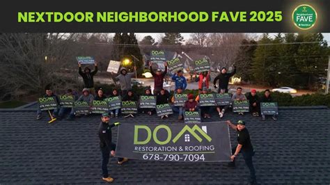 Dom Roofing And Restoration Wins 2025 Nextdoor Neighborhood Fave Award