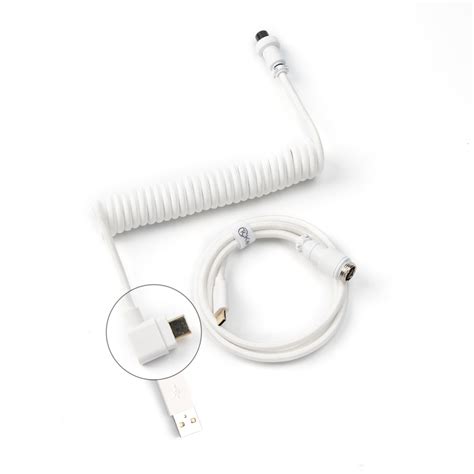 Keychron Usb C Custom Coiled Aviator Cable Black