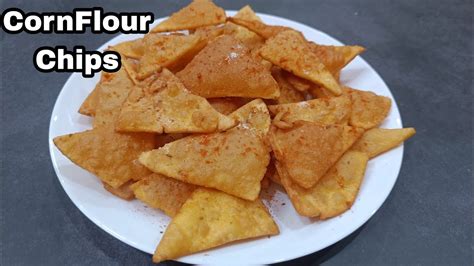 Crispy Corn Flour Chips Snack Recipe Food Creatives Youtube