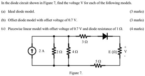 solved in the diode circuit shown in figure find the voltage for each
