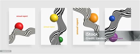 흑백 파도 선 패턴이 있는 물결 모양의 배경 물결 모양의 곡선 표지 브로셔 연례 보고서 포스터를 위한 템플릿 세트 0명에 대한 스톡 벡터 아트 및 기타 이미지 Istock