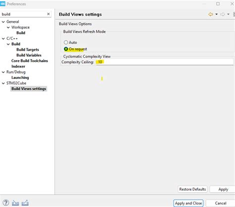 build analyzer not working with version 1 15 0 and stmicroelectronics community