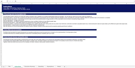 Wind Farm Development Excel Model Template Eloquens