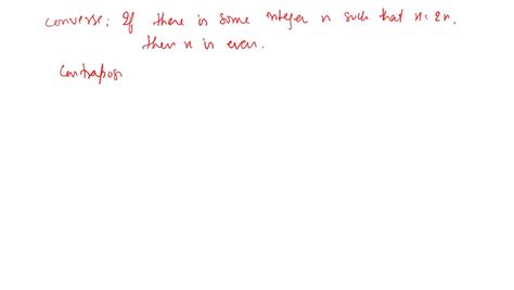 Solvedconsider The Statement For All Integers N If N Is Even And N ≤