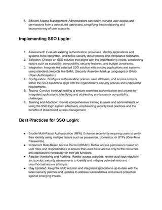 Mastering Access Management With SSO Login A Complete Guide Pdf
