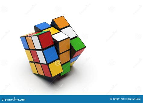 Rubik`s Cube Shuffled And Rotated Extreme Detail Editorial Image Illustration Of Gaming