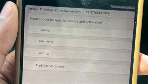 Design Thinking Objective Section 27 Studyx