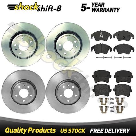 Front Rear Disc Rotors Brake Pads Fits Audi A4 Quattro 20l 2012 2016