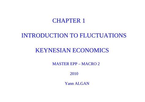 Pdf Chapter 1 Introduction To Fluctuations Keynesian Economicsecon Sciences Po Fr Sites