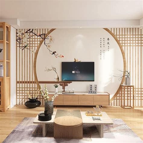 熱賣精品中式古典屏風墻紙古箏古裝花鳥茶室養生館直播間拍照古風背景布moon精選百貨鋪 蝦皮購物