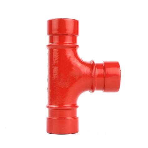High Quality Ductile Iron Grooved Equal Tee For Fire Fighting Systems