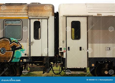Two Linked Trains Stock Image Image Of Modern White 40048113