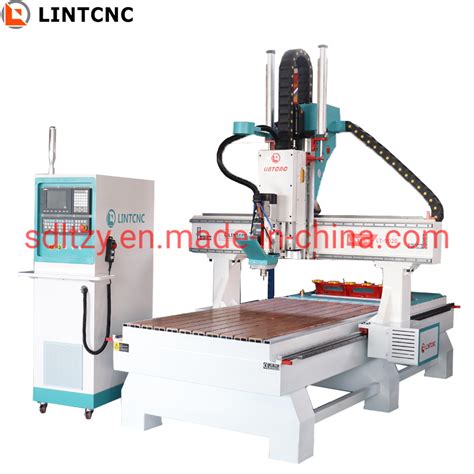 9020 Automatic Linear Tools 9kw Swivel Head Plywood Processing 1325 1218 Atc CNC Router