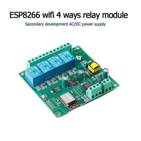 esp8266 wifi 4 пути реле модуль esp 12f вторичная плата развития ac dc