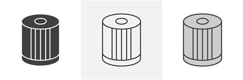 오일 필터 아이콘 벡터는 검은 색과 컬러 버전으로 설정됩니다 교통수단에 대한 스톡 벡터 아트 및 기타 이미지 교통수단 기계공 깨끗한 Istock