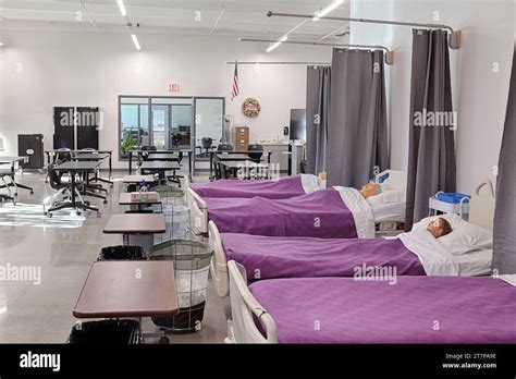 A Learning Lab And School Classroom With Training Equipment Where Nursing Skills Are Taught