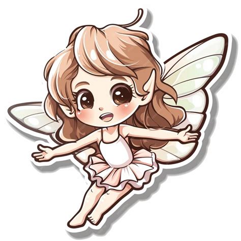 Premium Photo Sticker Design Of A Cute Pixie With Beautiful Wings