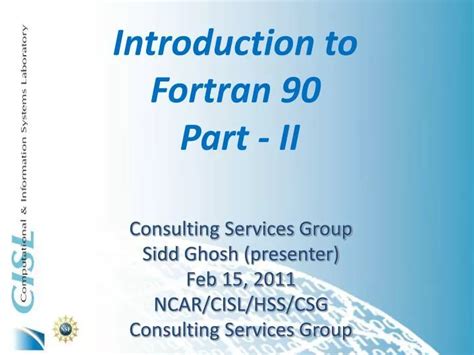 ppt introduction to fortran 90 part ii powerpoint presentation
