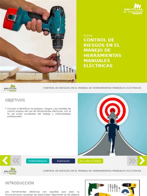 Control De Riesgos En El Manejo De Herramientas Manuales Electricas