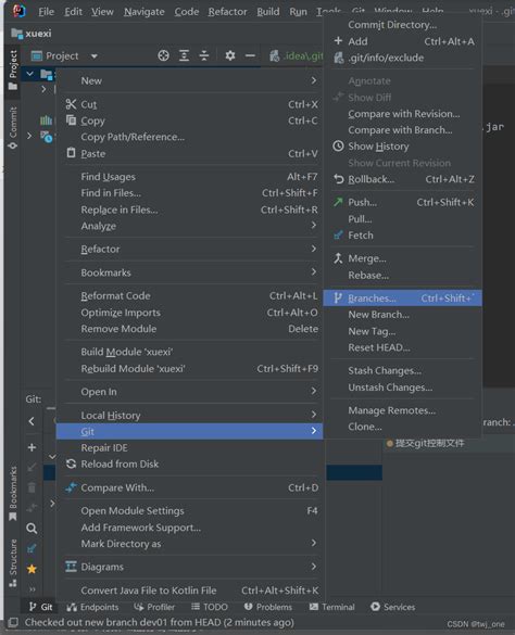使用idea创建git分支idea 新建git分支 Csdn博客