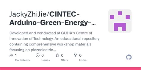 Github Jackyzhijiecintec Arduino Green Energy Workshop Developed And Conducted At Cuhks