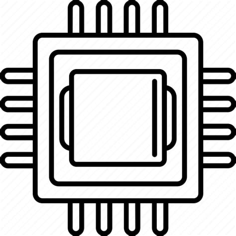 Processor Chip Microchip Computer Cpu Computer Hardware Technology Icon Download On