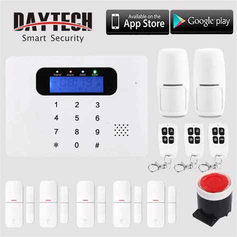 wireless gsm sms burglar alarm home security system with pir motion