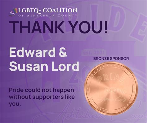 A Big Thank You To Edward And Pride Ashtabula County Facebook