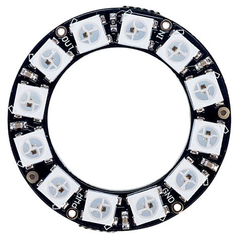 Adafruit 1643 NeoPixel Ring 12 Addressable RGB LEDs Rapid Electronics