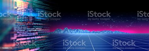 소프트웨어 개발자 및 컴퓨터 스크립트 배너 3d 일러스트레이션의 프로그래밍 코드 추상 기술 배경 Html에 대한 스톡 사진 및