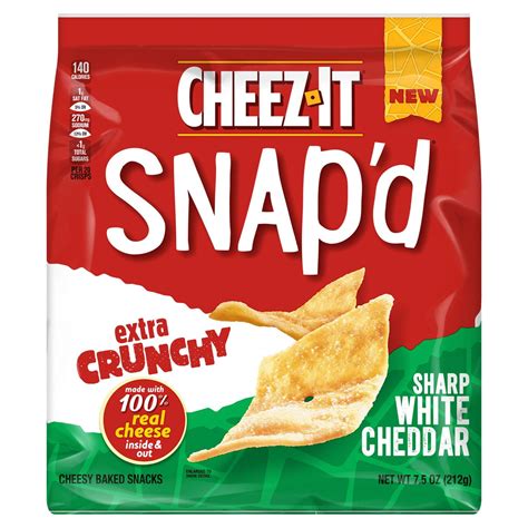 2 Pack Chees It Extra Crunchy Snapd White Cheddar 7 5 Oz Package May