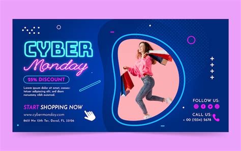 사이버 먼데이를 위한 소셜 미디어 프로모션 템플릿 무료 벡터