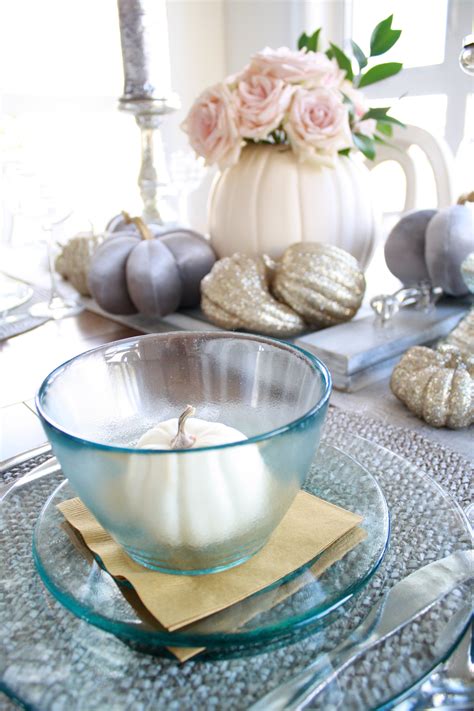 3 Easy Fall Tablescapes In Blush Pink Silver And Gold Tones