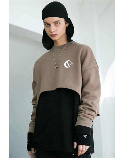 레이어드 맨투맨 모카