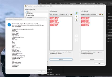 Solved Inventor Style Library Manager 2025 Problem With Migration