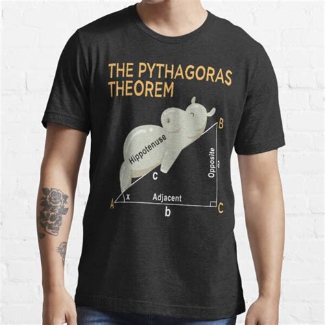 Funny Pythagoras Hypotenuse Aka Hippotenuse Math Jokes T Shirt